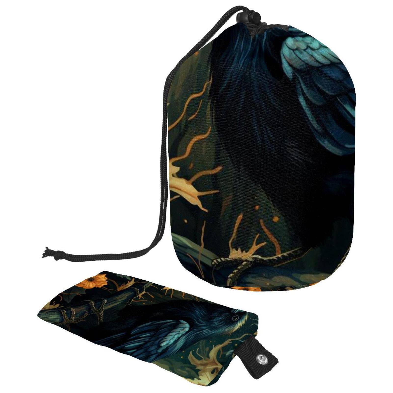 Crow Portable Drawstring Mesh Bag Shower Bags Wash Bag Foldable Travel ...