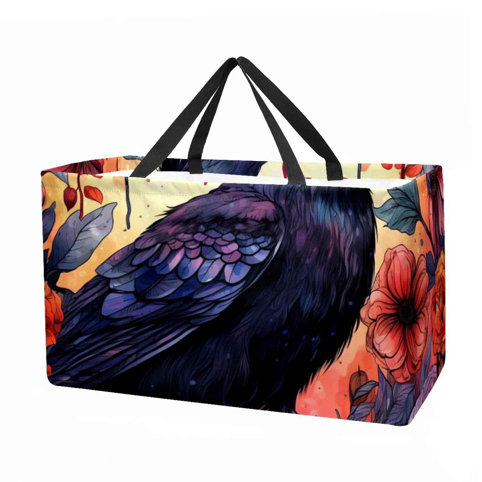 Crow Premium Oxford Cloth Shopping Bags: Reusable, Foldable, and ...