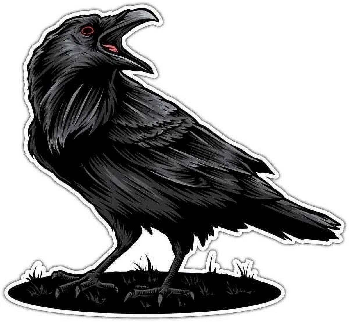 Crow Raven Black Bird Car Window Stickerphone Decal Water Bottle ...