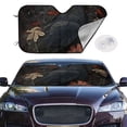 Crow Raven Flowers Gothic Black Windshield Sunshade Sun Shade Front ...