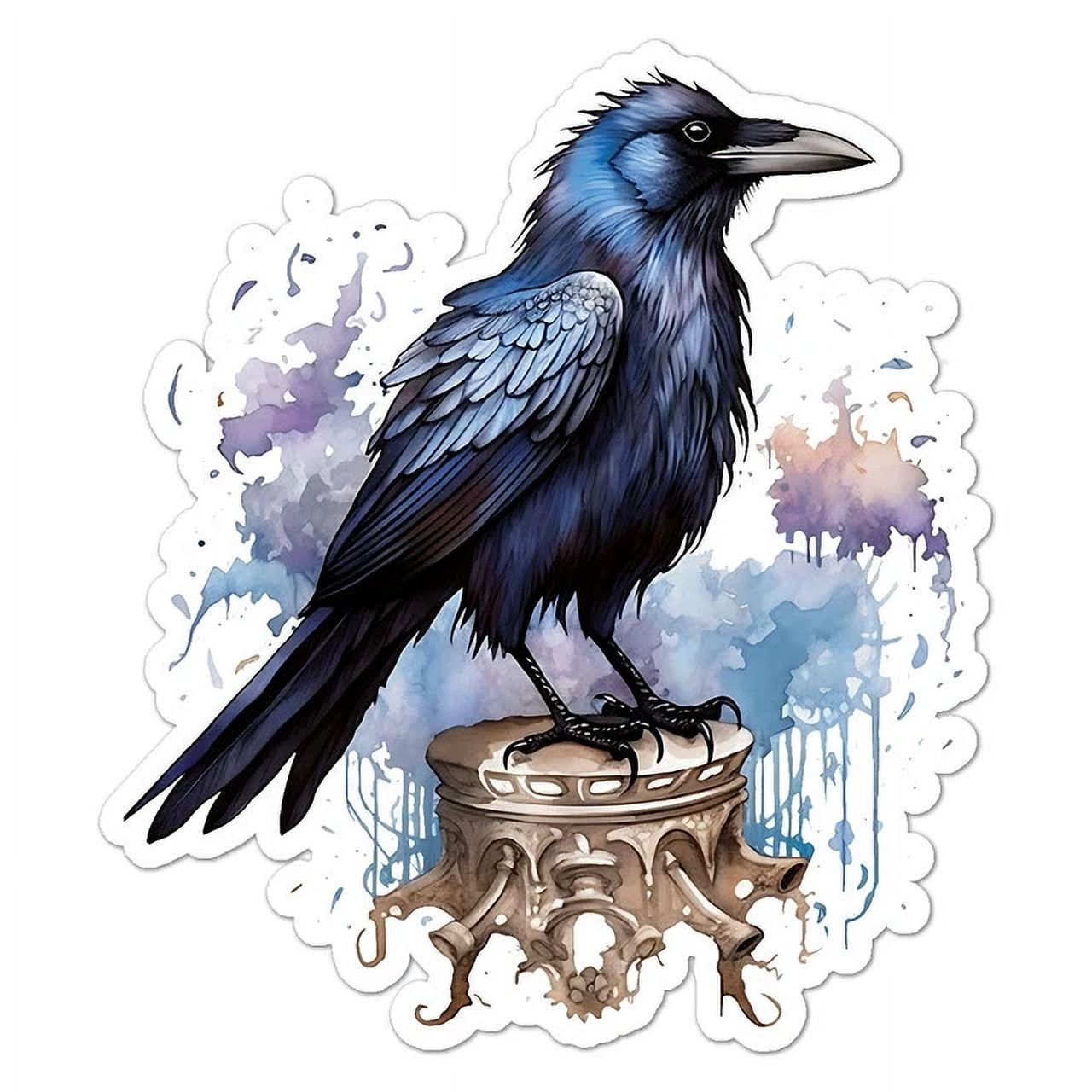 Crow Raven Magpie Sticker Indoor Outdoor Phone Decal Water Bottle ...