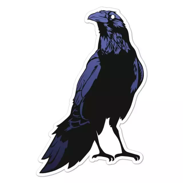 Crow Raven Sticker Indoor Outdoor Phone Decal Water Bottle Stickers Car ...