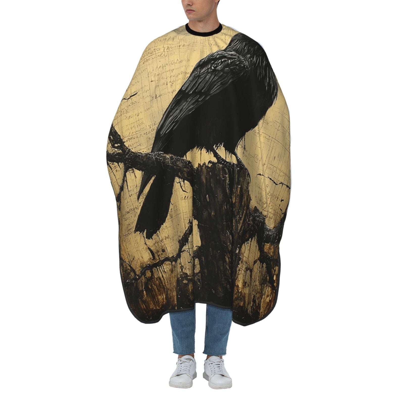 Crow Raven Vintage Hair Cut Hairdressing Cape Apron Waterproof ...