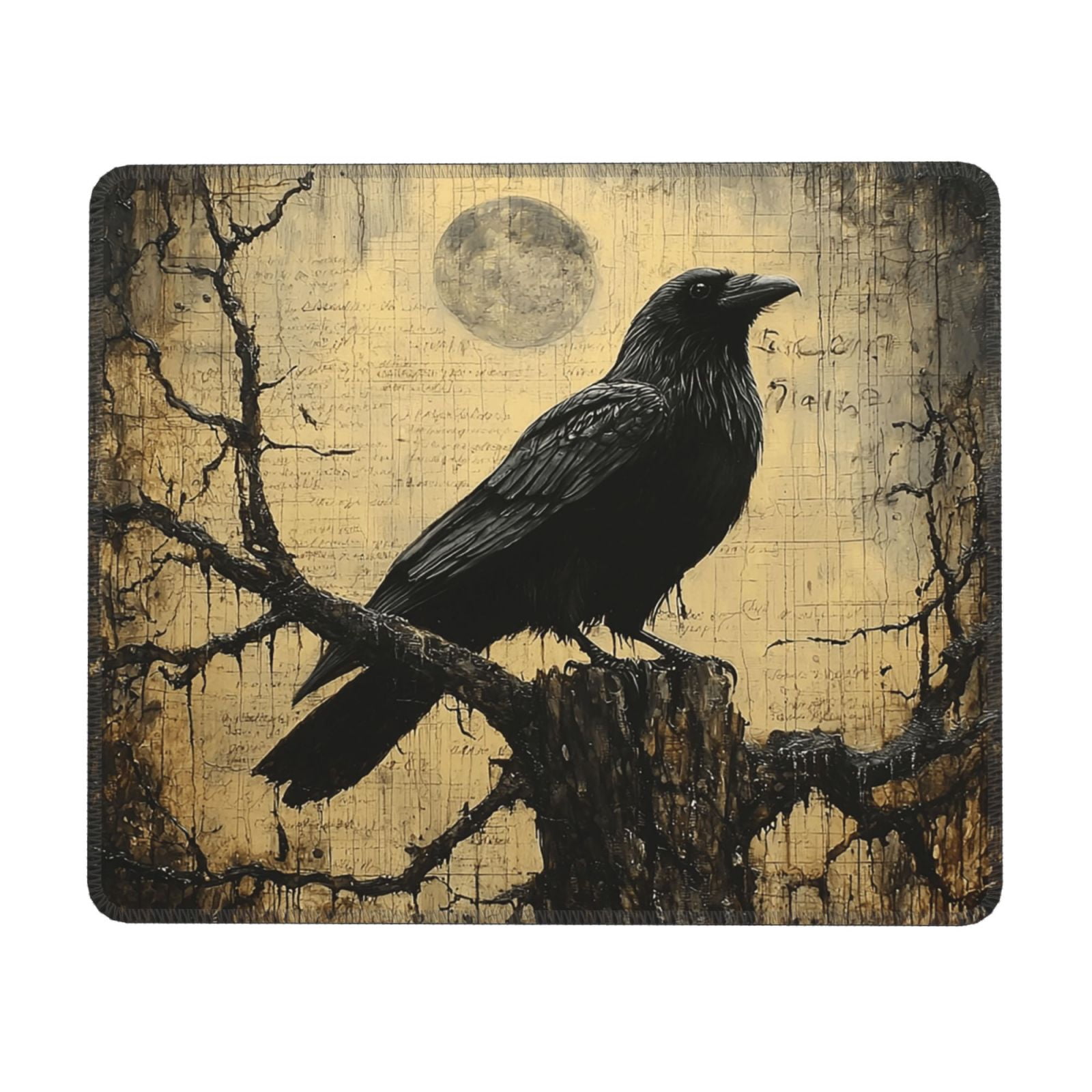 Crow Raven Vintage Mouse Pad Non-Slip Rubber Gaming Mousepad Rectangle ...
