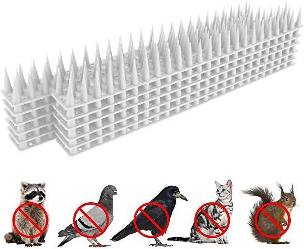 Crow Repeller With Anti-Bird Net, Black Feathered Crow Effigy For Scare ...