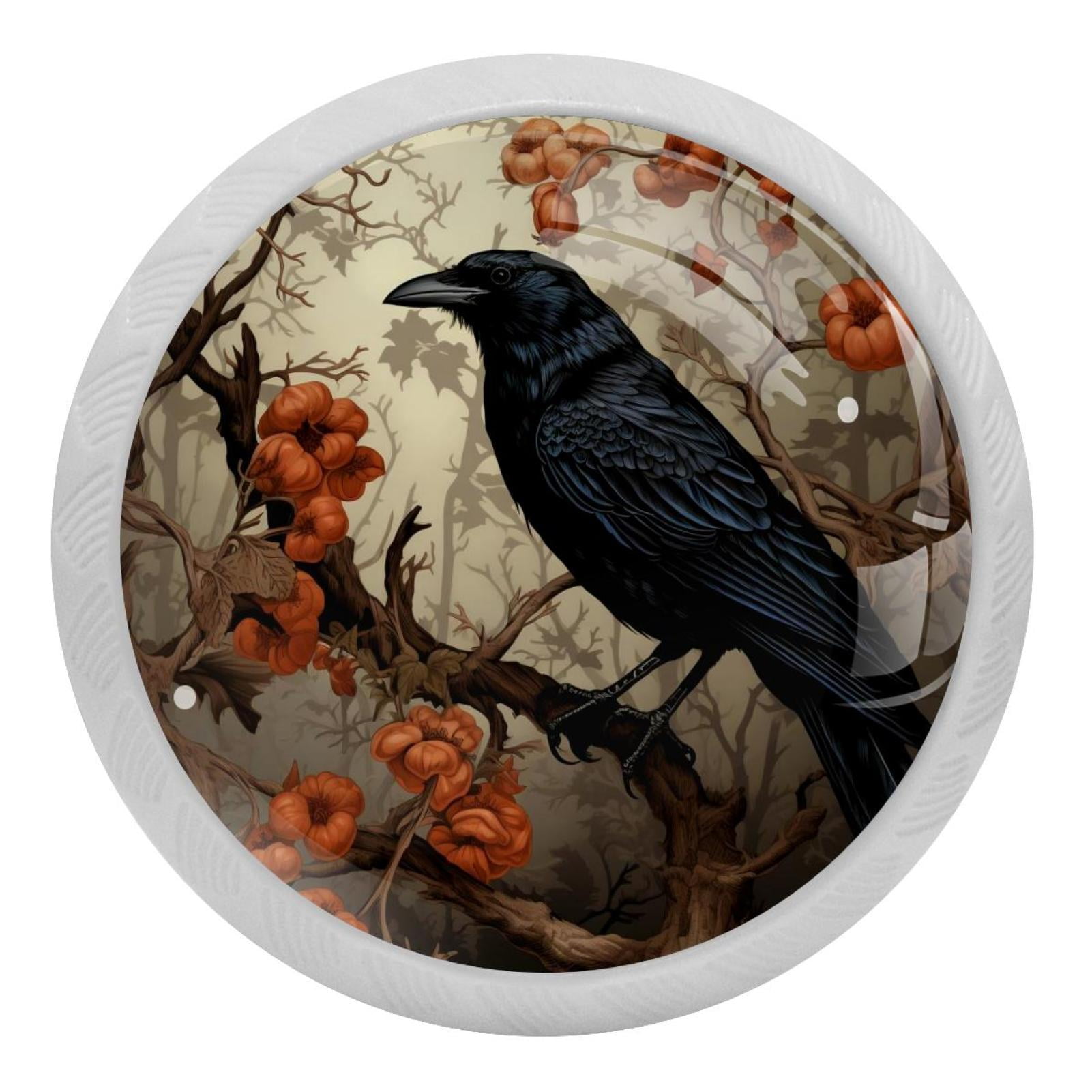 Crow Round Glow-in-the-Dark Dresser Knobs: Fluorescent Drawer Pulls ...