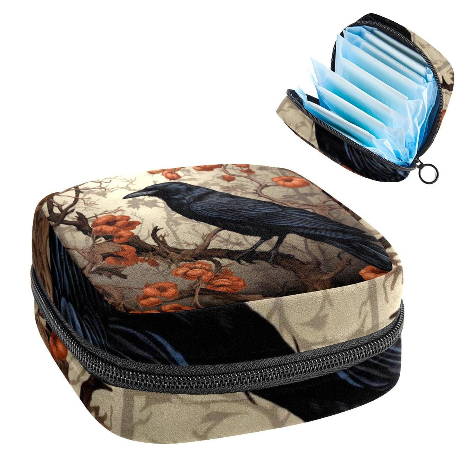 Crow Sanitary Napkin Purse Makeup Travel Bag Pouch Multi-Pouch Travel ...