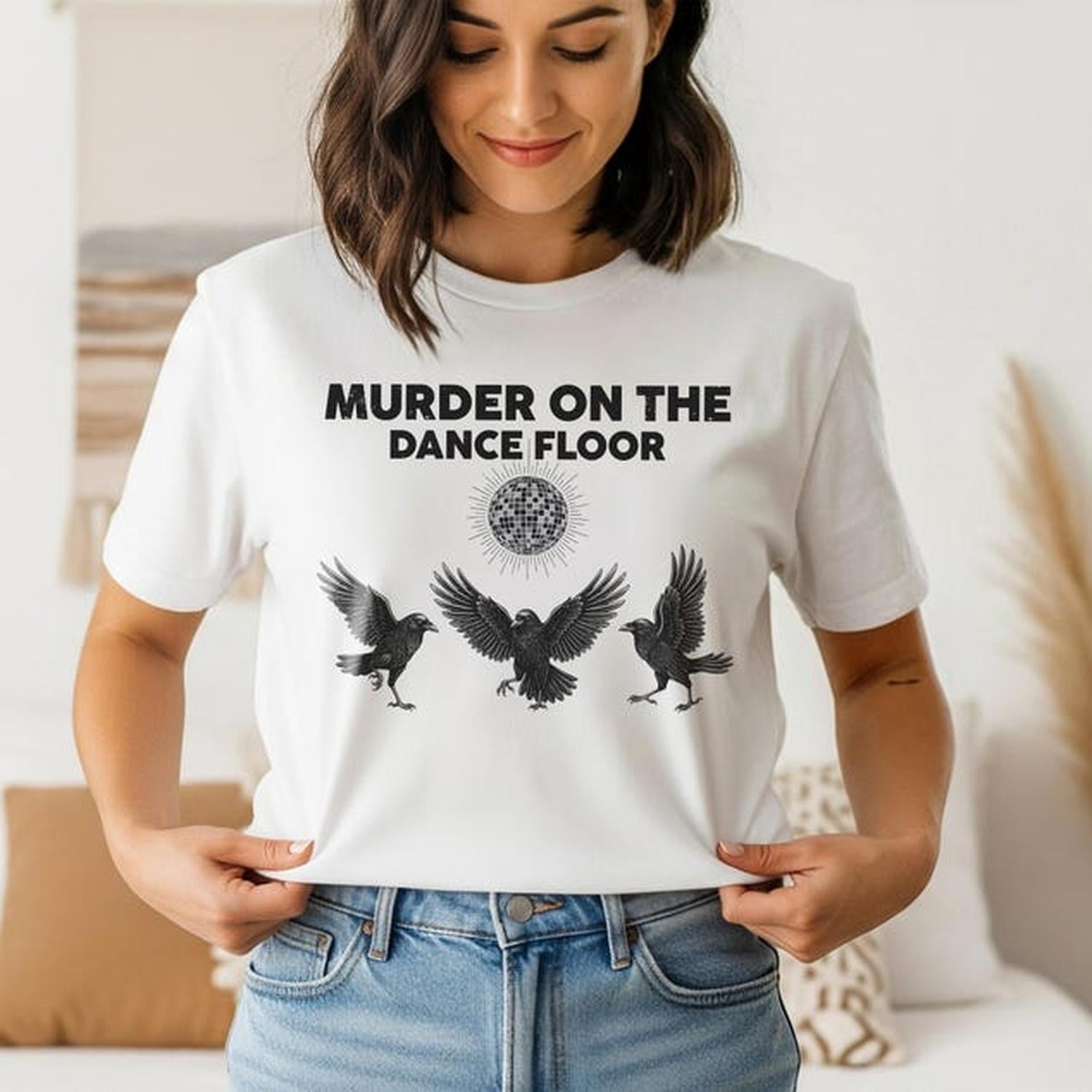 Crow Shirt, Murder on the Dance Floor T-Shirt, Gothic Raven Graphic ...