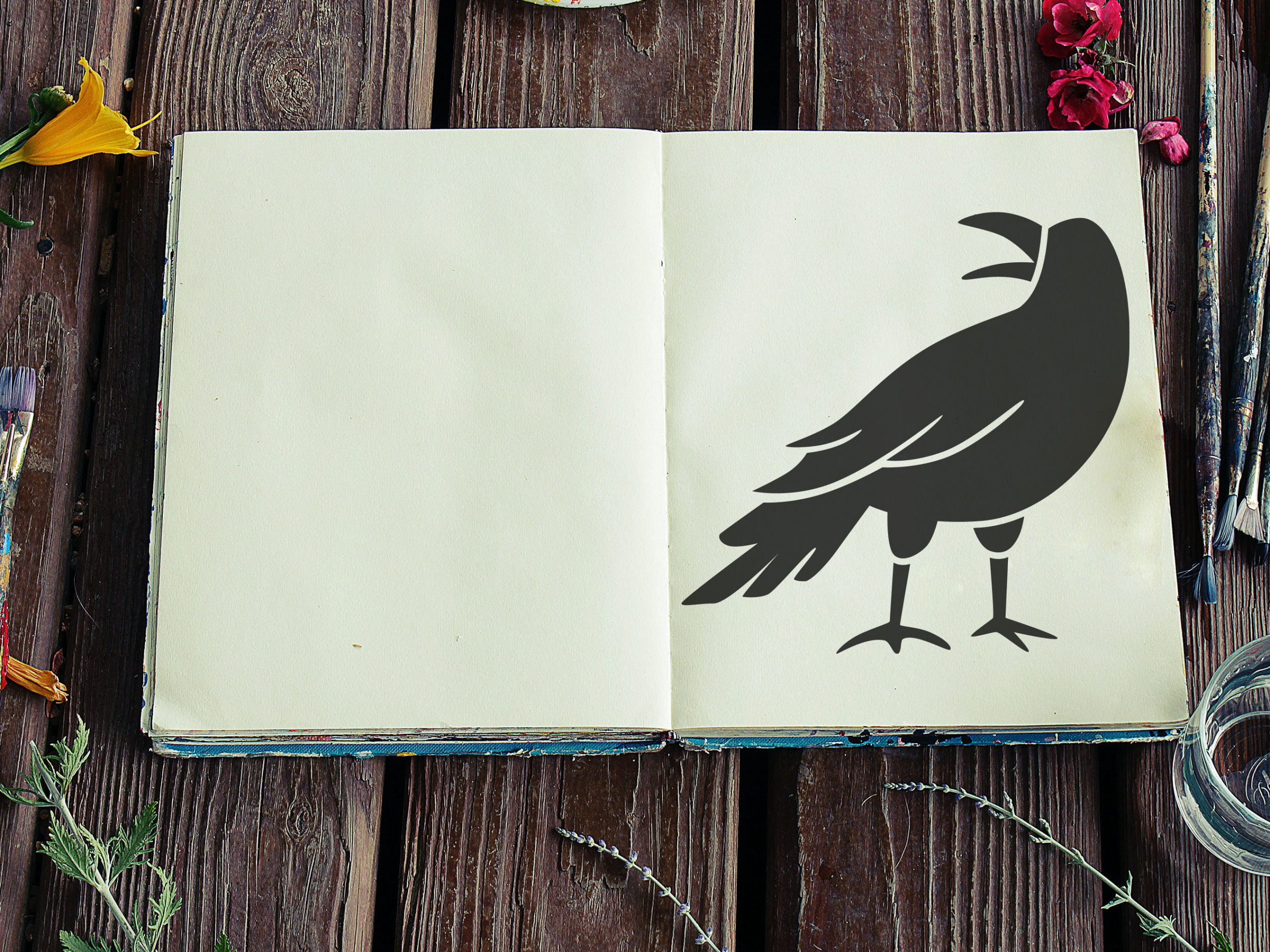 Crow Stencil - Art and Wall Stencil (30"x30") - Walmart.com