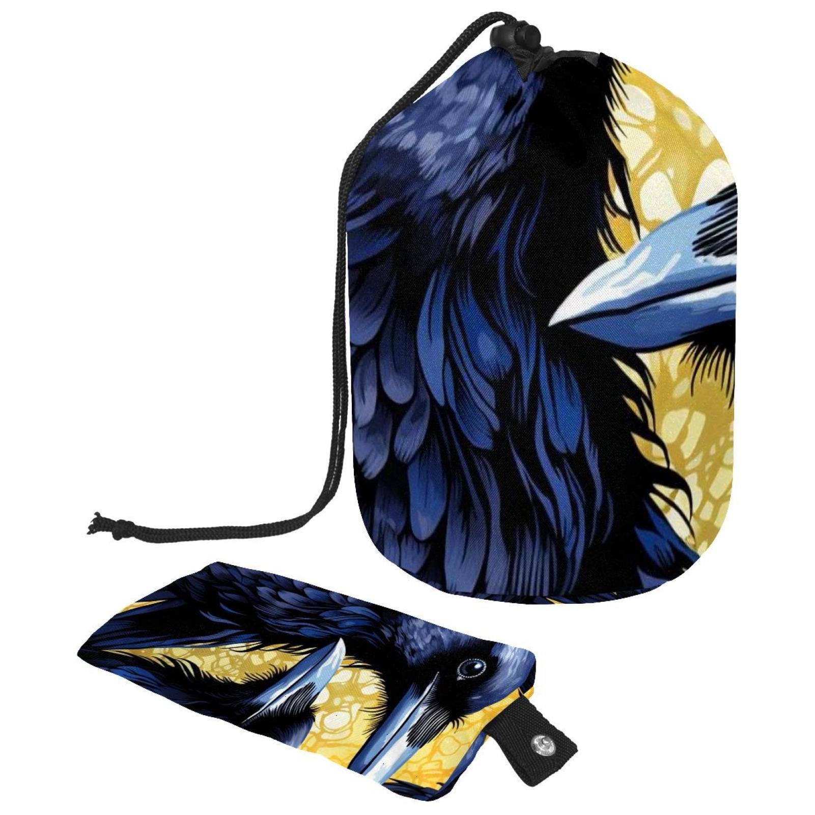 Crow Travel-Friendly Portable Laundry Bag with Drawstring and Mesh Bags ...