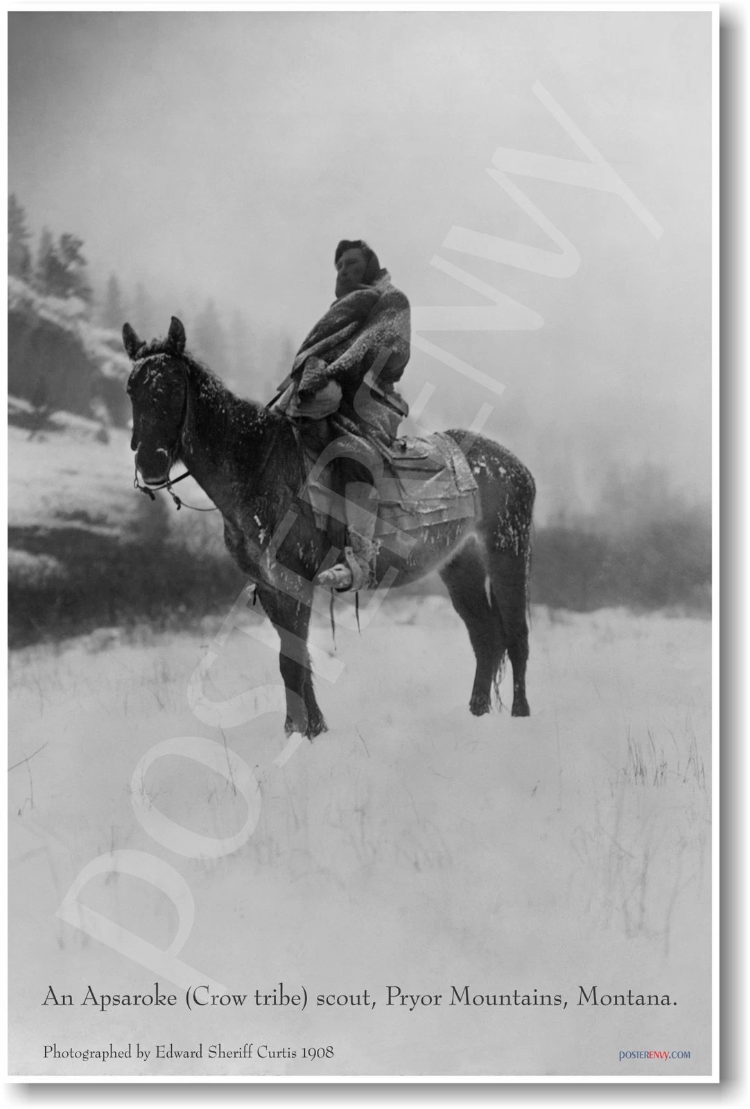Crow Tribe Scout On Horseback - New School Classroom Social Studies ...
