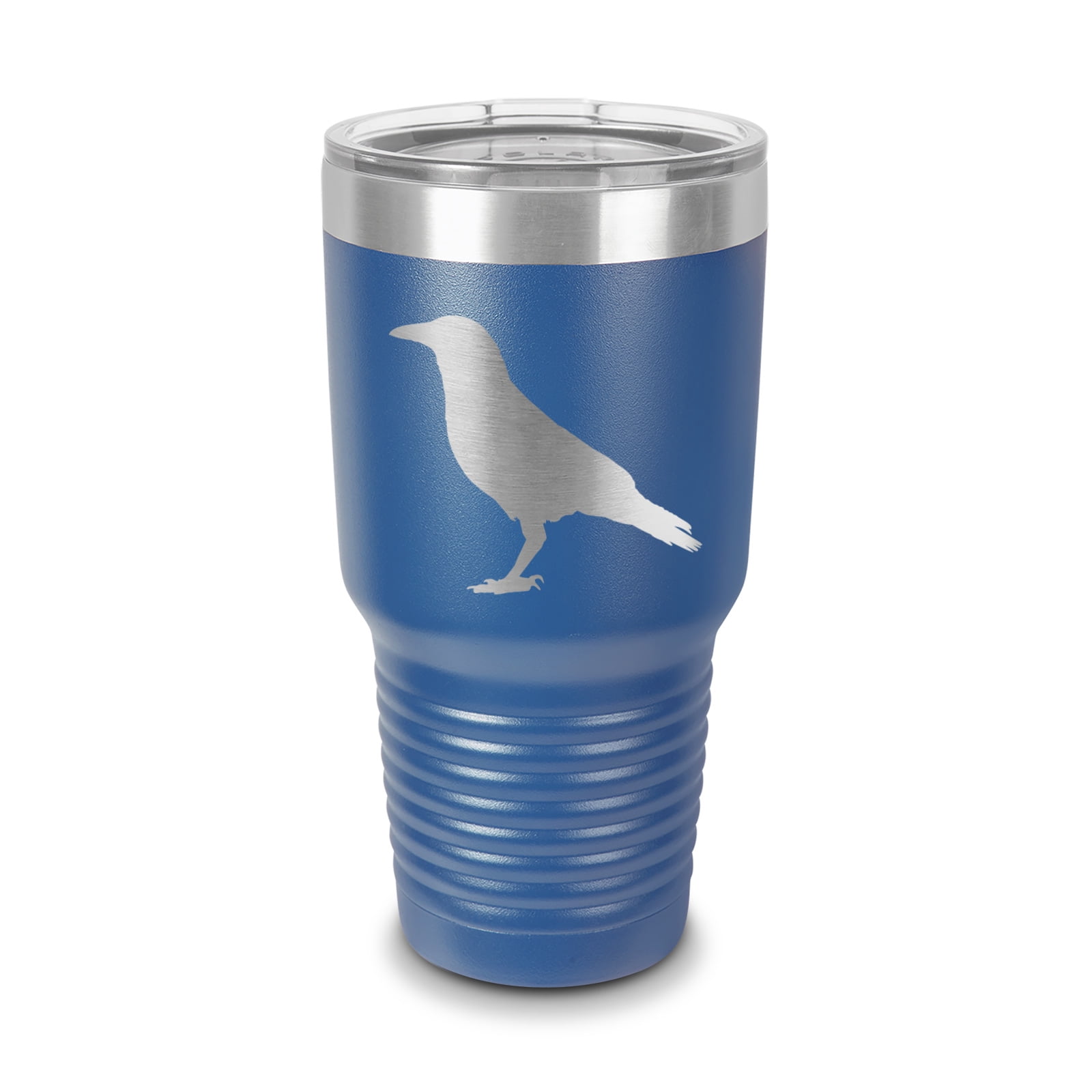 Crow Tumbler 30 oz - Laser Engraved w/ Clear Lid - Stainless Steel ...