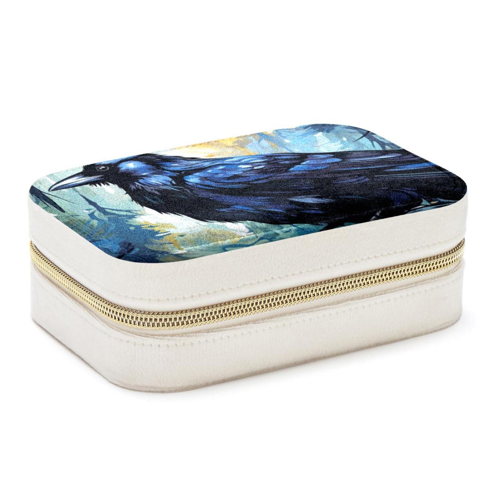 Crow Velvet Portable Travel Organizer Box with Removable Compartment ...