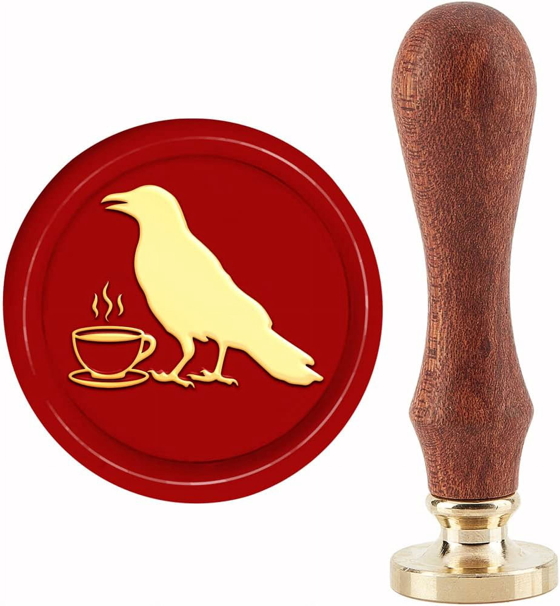 Crow Wax Seal Stamp Coffee Sealing Wax Stamps 30mm Retro Vintage ...