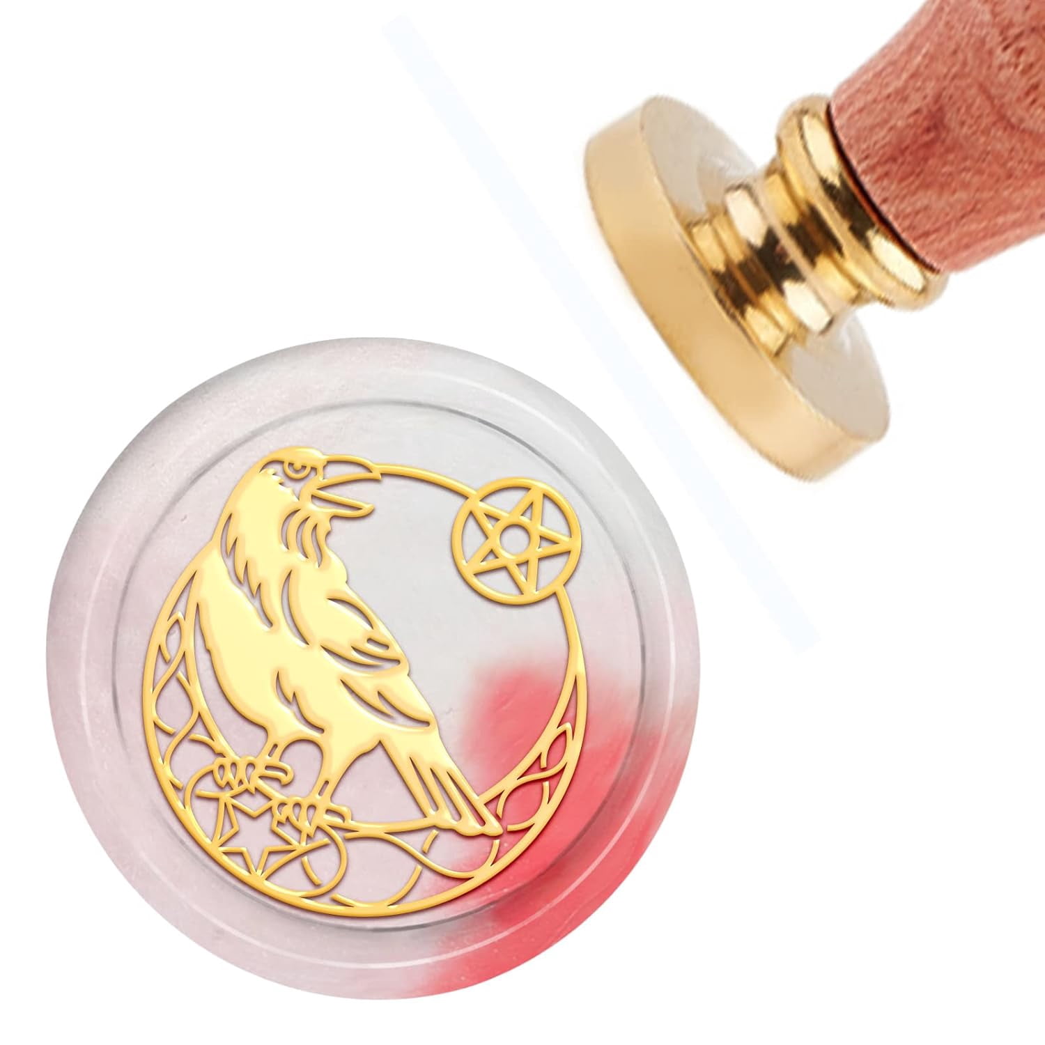 Crow Wax Seal Stamp Sealing Wax Stamps Pentagram Moon 30mm Retro ...