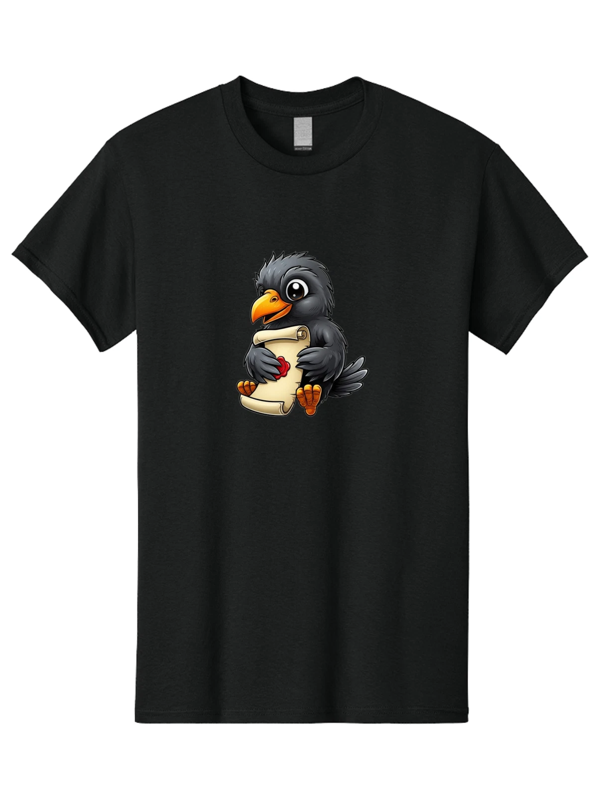 Crow-With-Scroll-3 Mens Graphic Tee, 100% Cotton, Casual Summer Wear ...