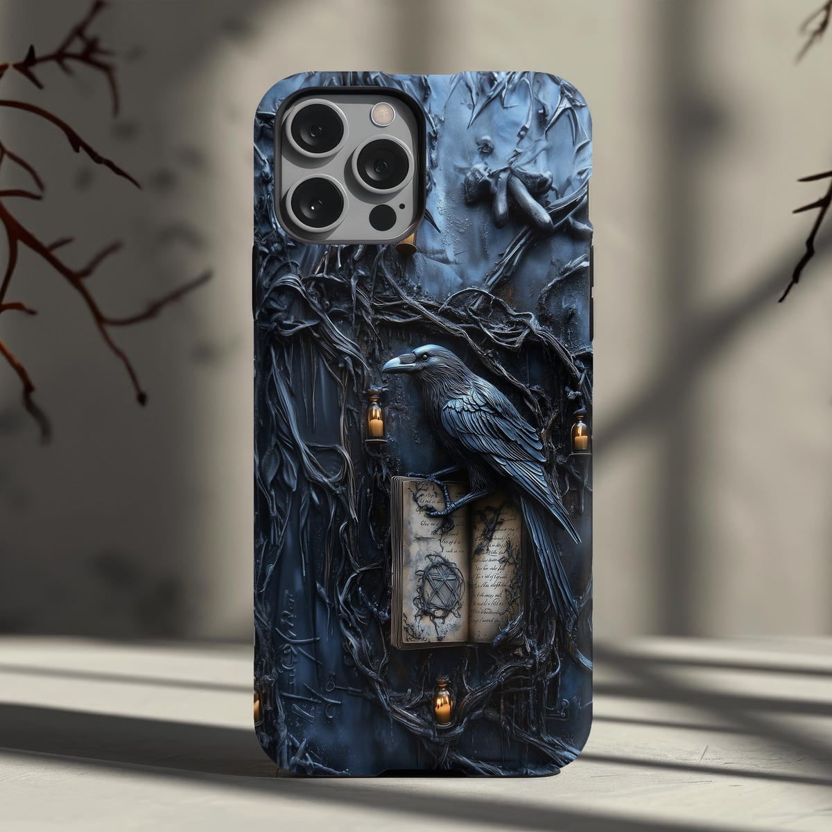 Crow and Spell Book Gothic Dark Academia Phone Case with iPhone 17 to ...