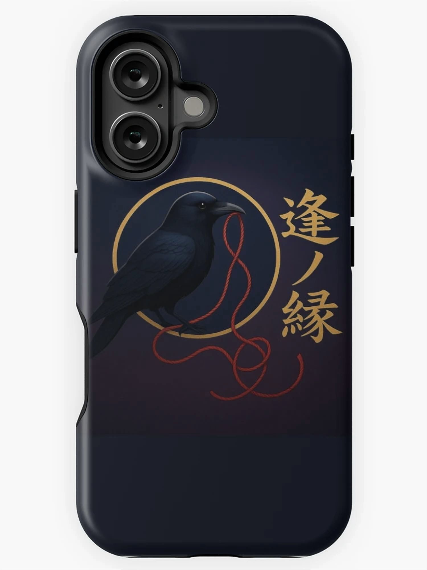 Crow with Red Thread and Golden Circle Artwork Phone Case, Slim ...