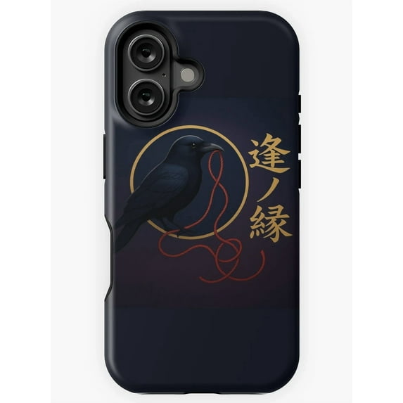 Crow with Red Thread and Golden Circle Artwork Phone Case, Slim ...