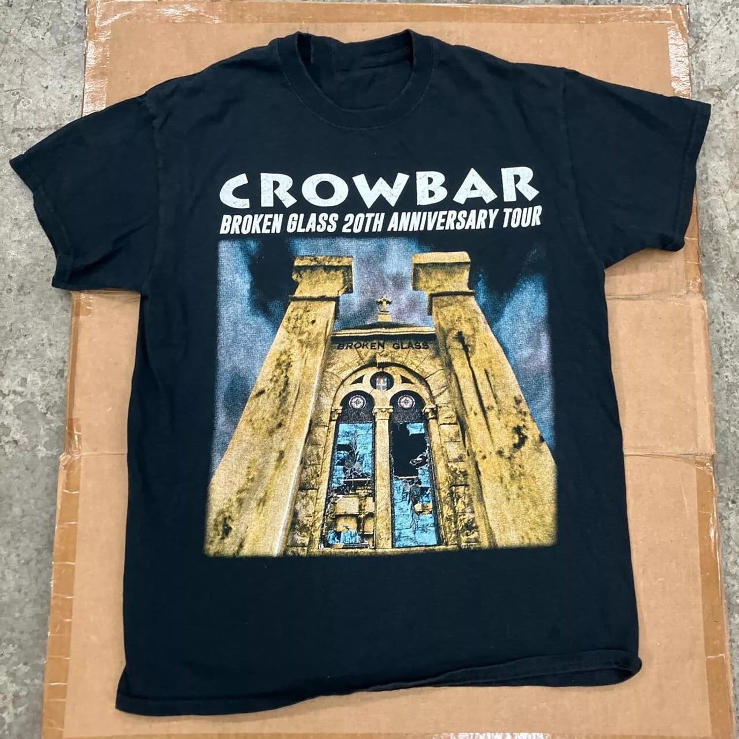 Crowbar 20th Anniversary Broken Glass Tour T-shirt, Crowbar t-shirt for Men women Black Cotton ...