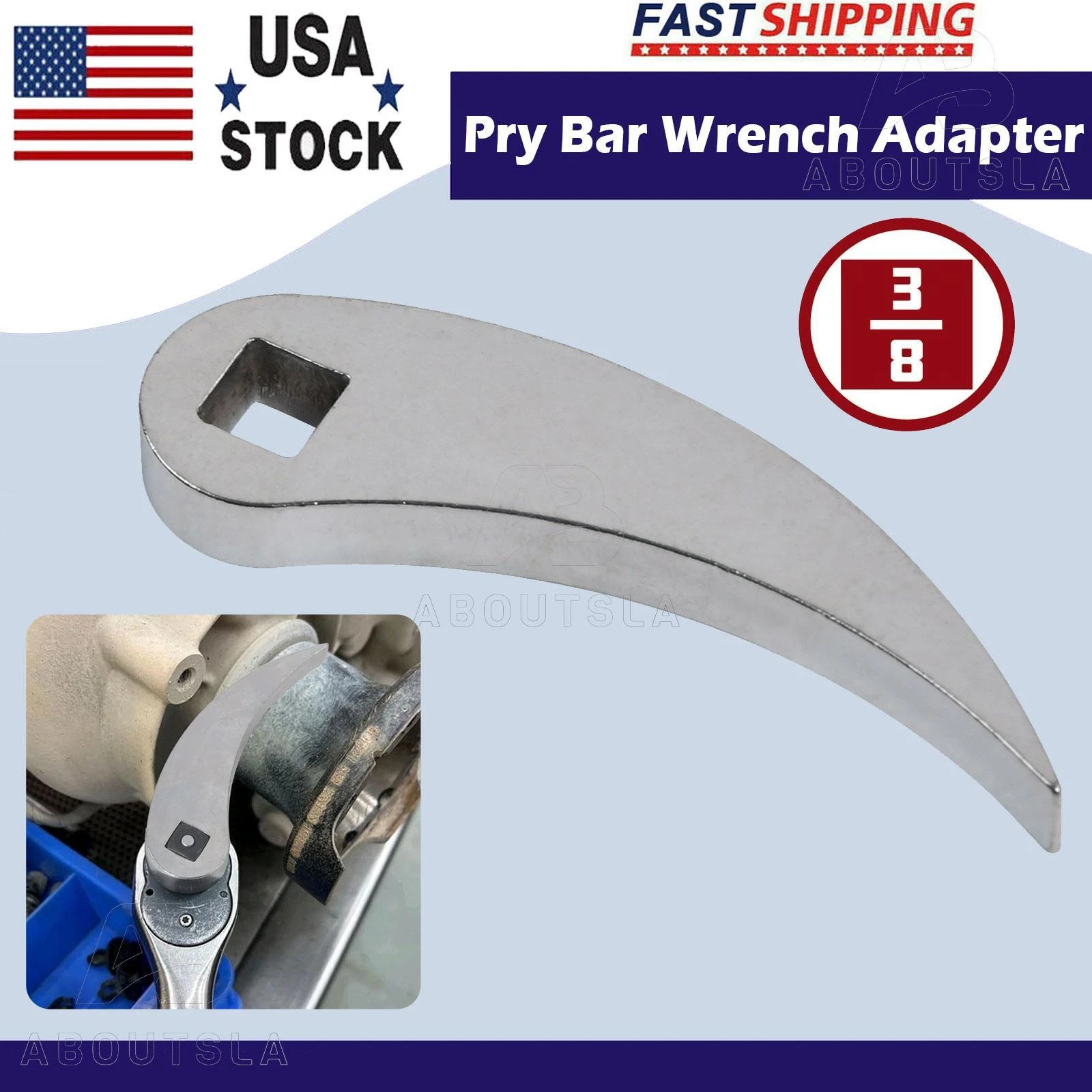 Crowbar Adapter Head Tool Adjustable Angle Head Pry Bar Fits 3/8 ...