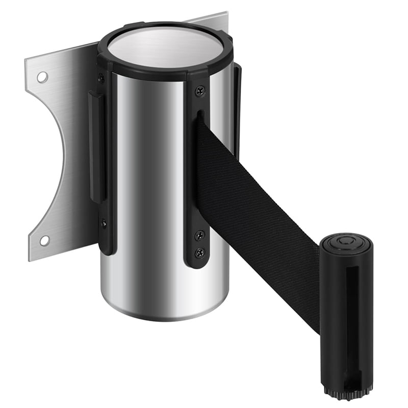 Crowd Control Retractable Belt Barrier - 10Ft Wall Mounted Barrier Belt ...