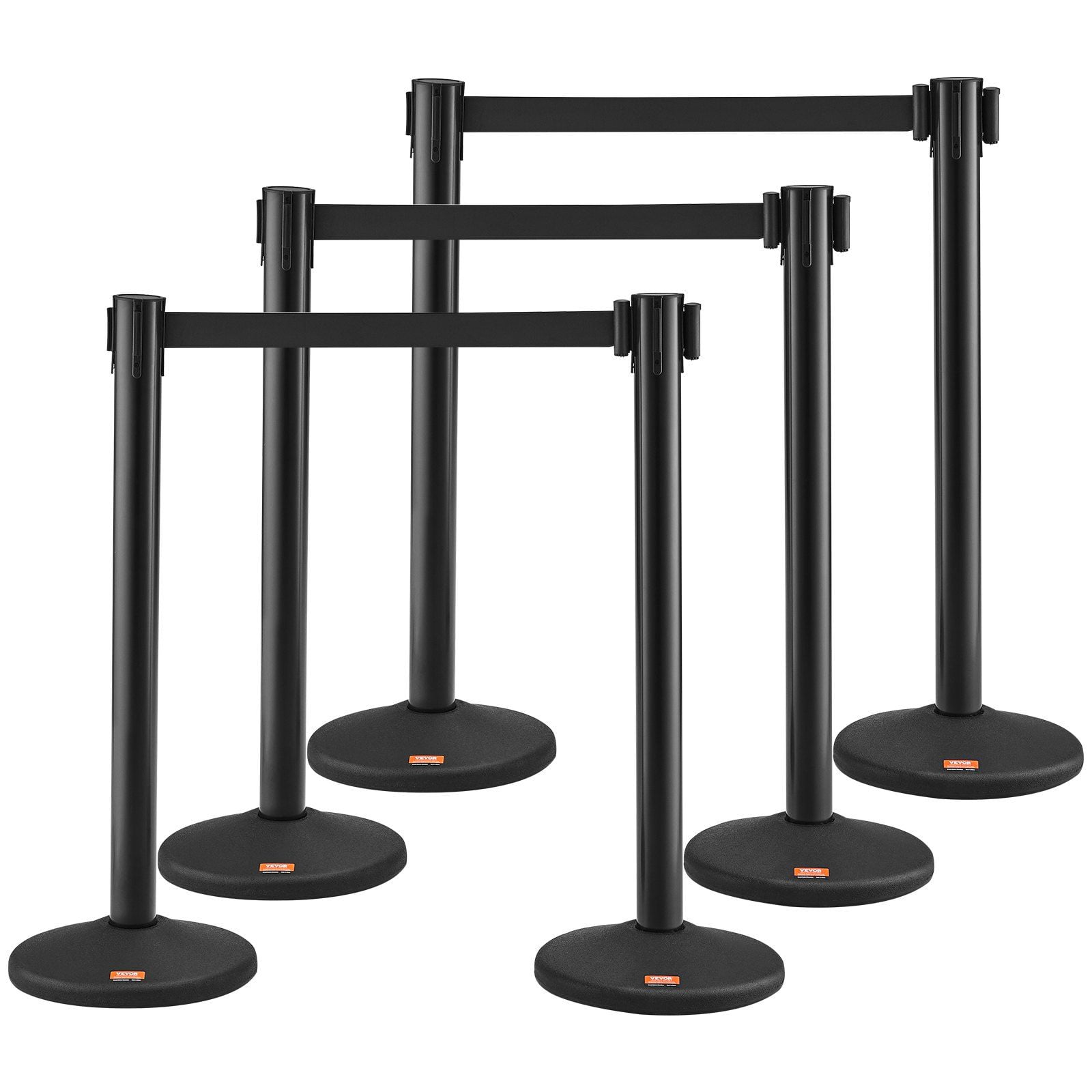 Crowd Control Stanchions, 6-Pack Crowd Control Barriers with 3PCS 6.5FT ...