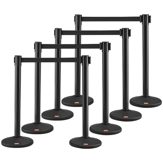 Crowd Control Stanchions, 8-Pack Crowd Control Barriers with 4PCS 6.5FT ...
