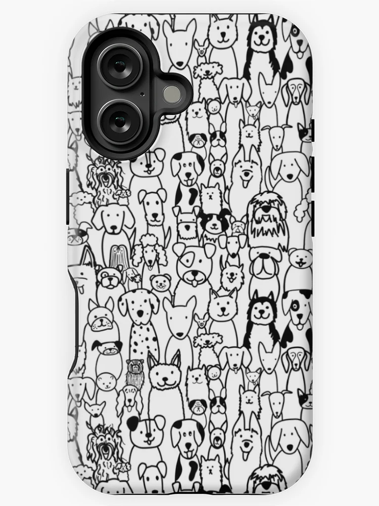 Crowd of Dogs iPhone Case with iPhone 11 to 16 Pro Max Cute Pet Lovers ...