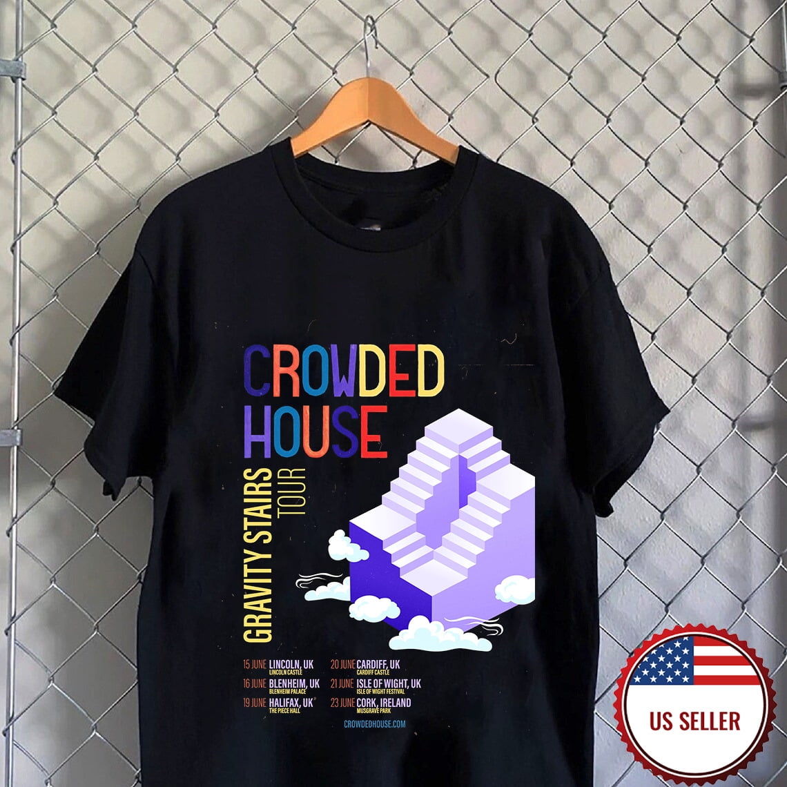 Crowded House Gravity Stairs Tour T Shirt Full Size S-5XL - Walmart.com
