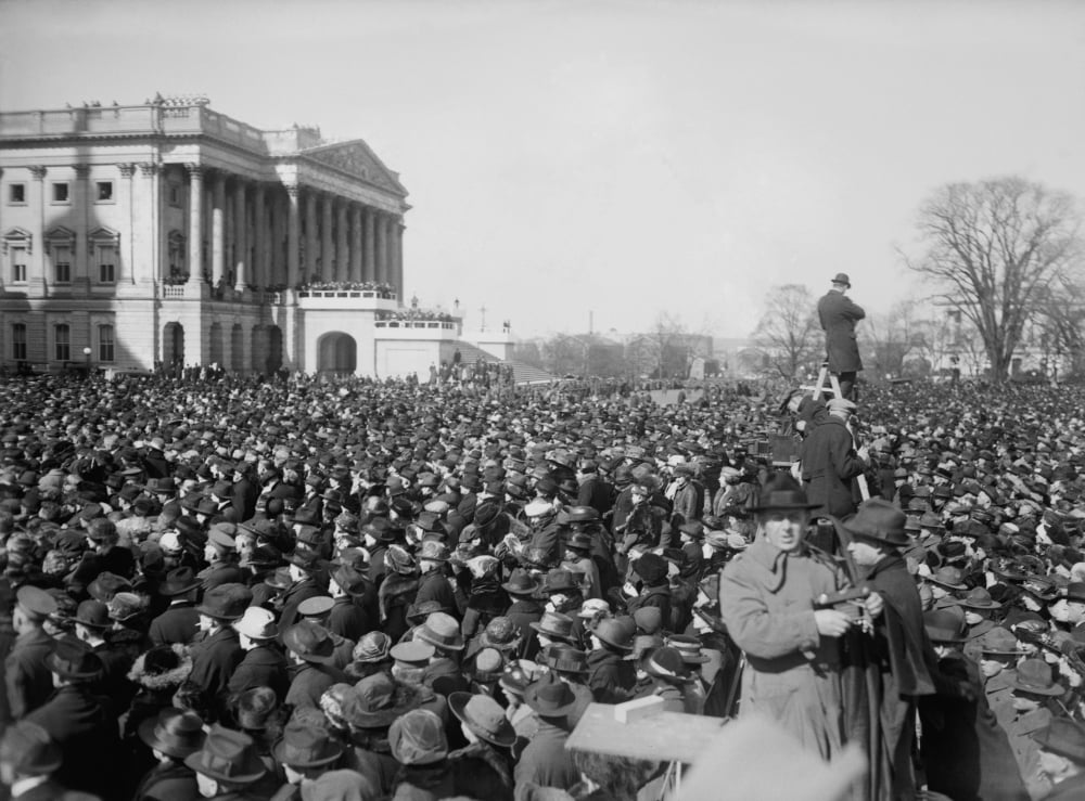 Crowds At The Inauguration Of President Warren Harding History (24 x 18 ...