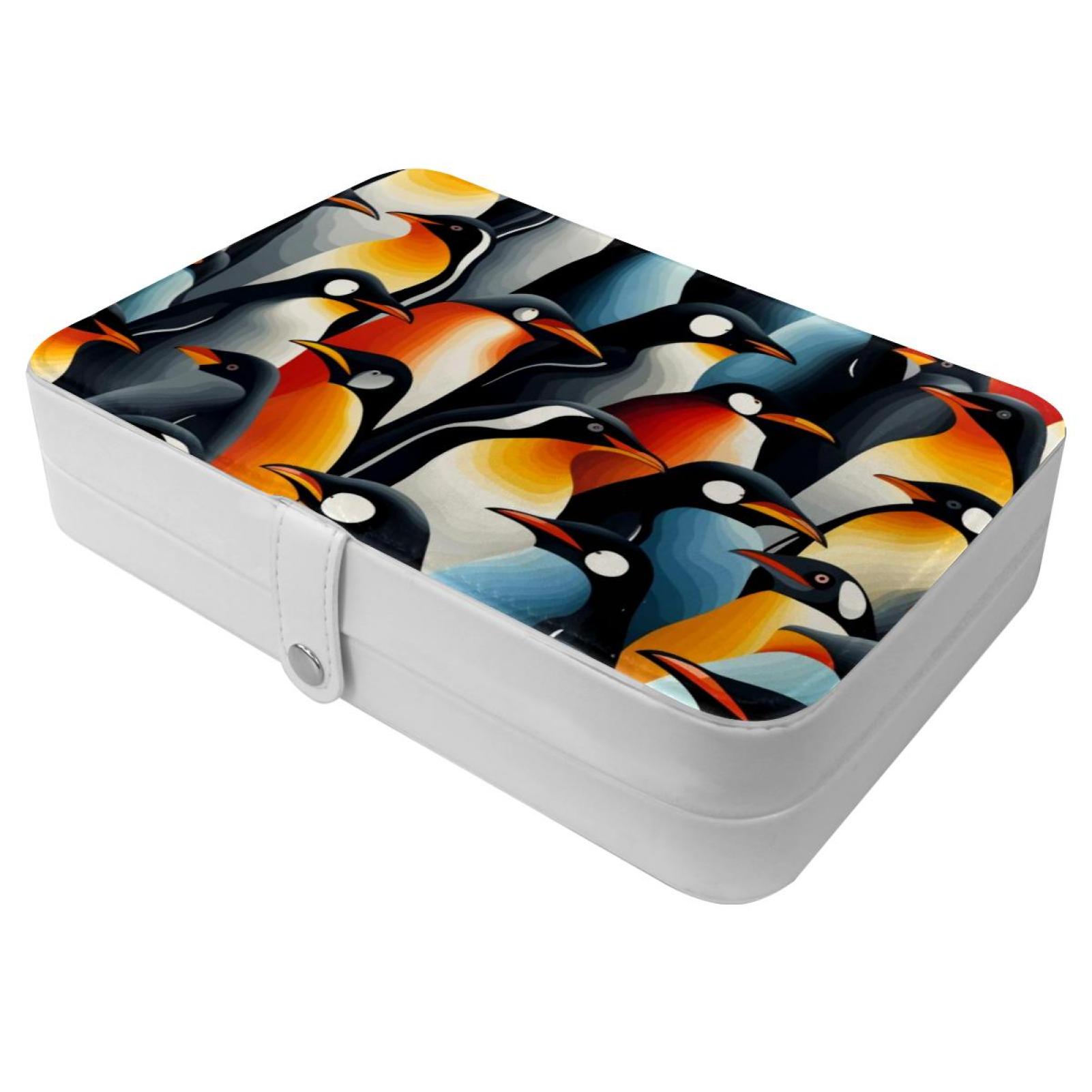 Crowds of Penguins Travel Jewelry Box - Compact and Portable - Ideal ...