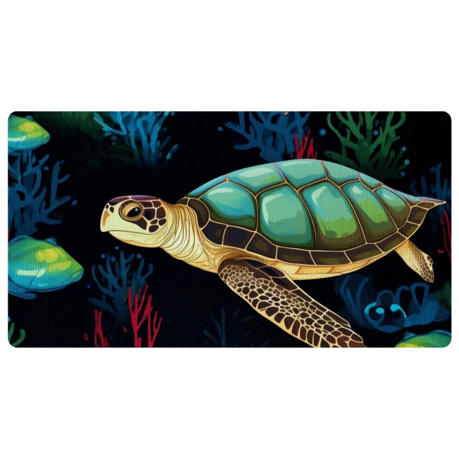 Crowds of Sea Turtles Deluxe Kitchen Mats for Floor - Anti Fatigue ...
