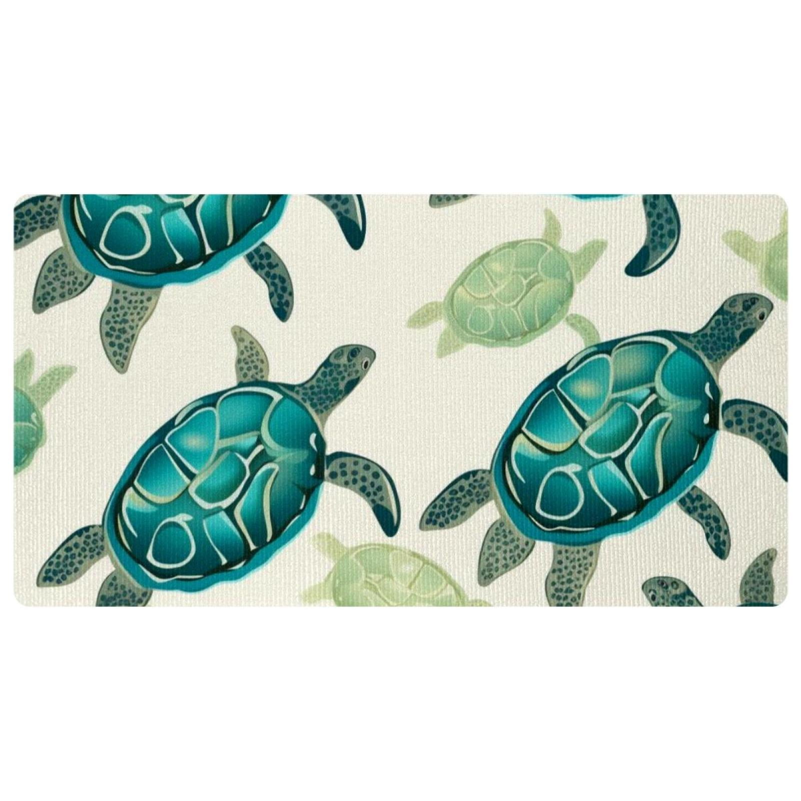 Crowds of Sea Turtles Deluxe Kitchen Mats for Floor - Anti Fatigue ...