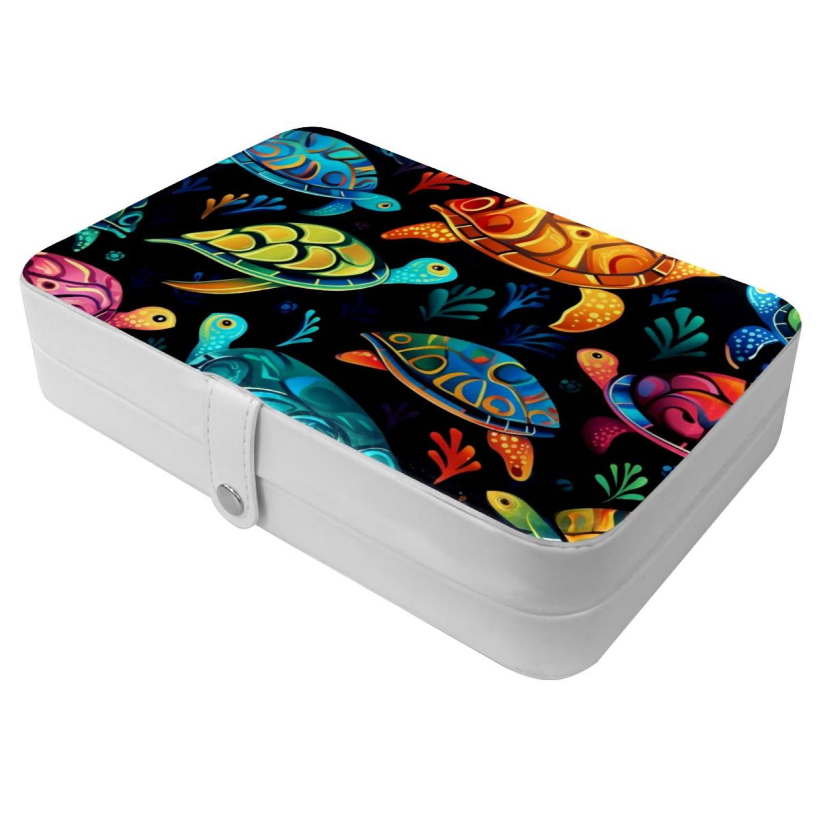 Crowds of Sea Turtles Travel Jewelry Box - Compact and Portable - Ideal ...