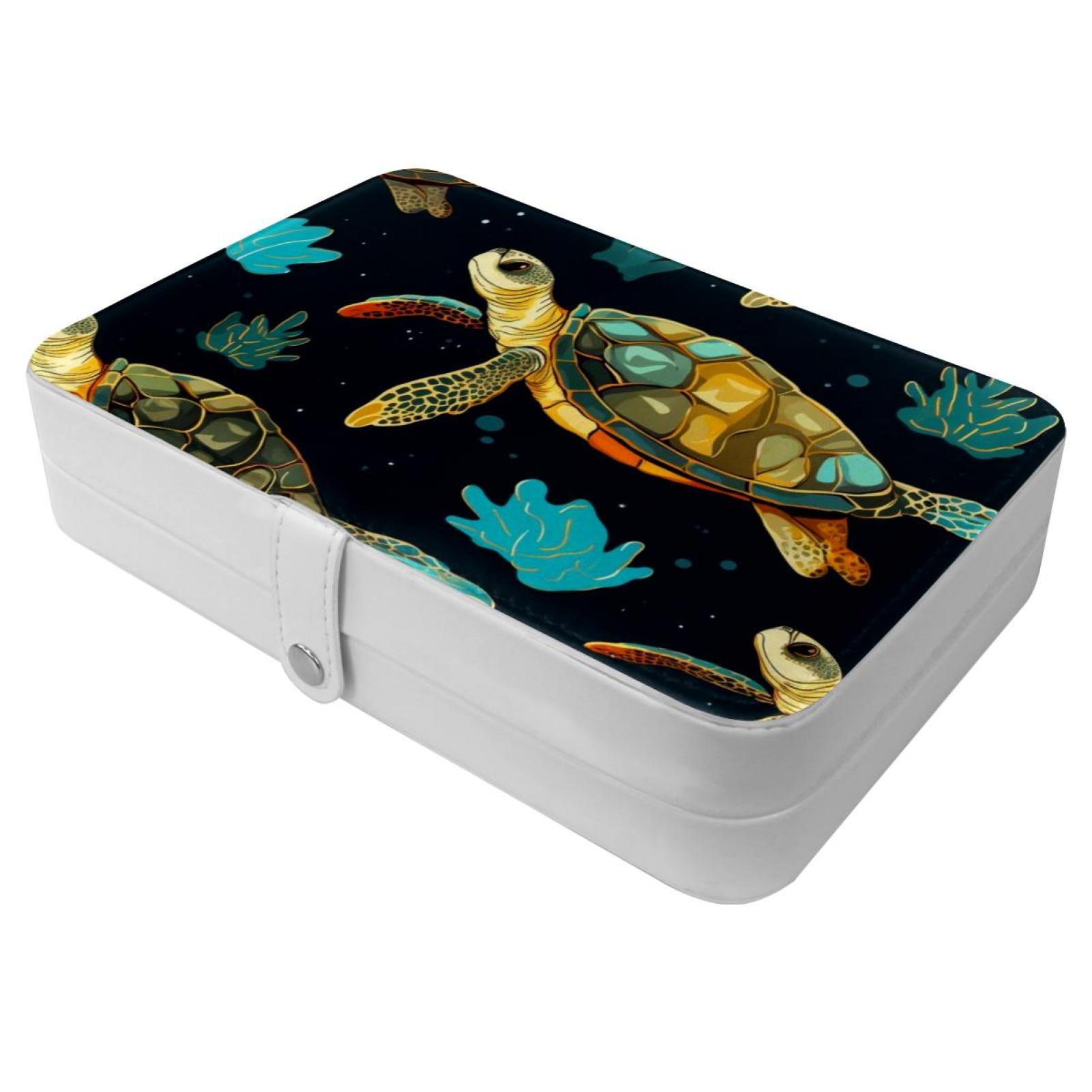 Crowds of Sea Turtles Travel Jewelry Box - Compact and Portable - Ideal ...