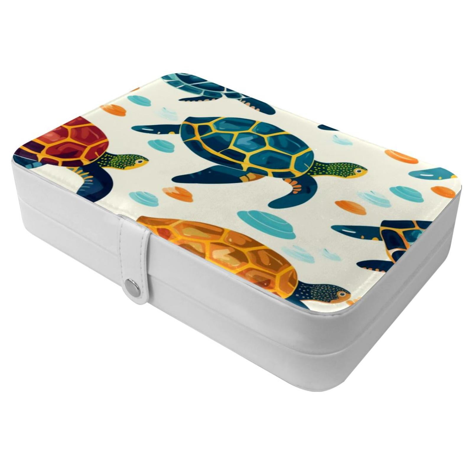 Crowds of Sea Turtles Travel Jewelry Box-Compact Yet Large Organizer ...