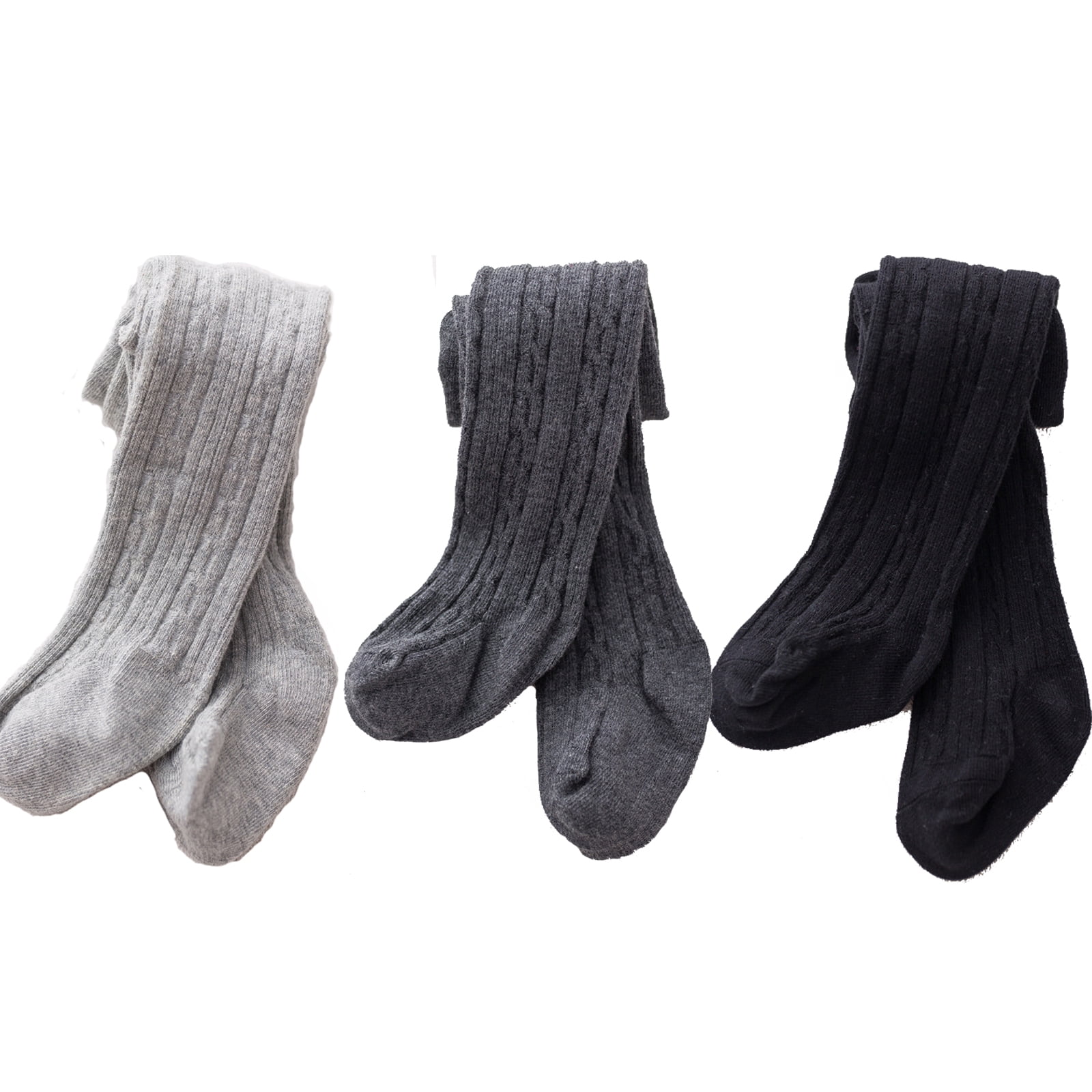 Crowdstage Baby Girl Tights Thick Cable Knit Leggings Stockings Cotton ...