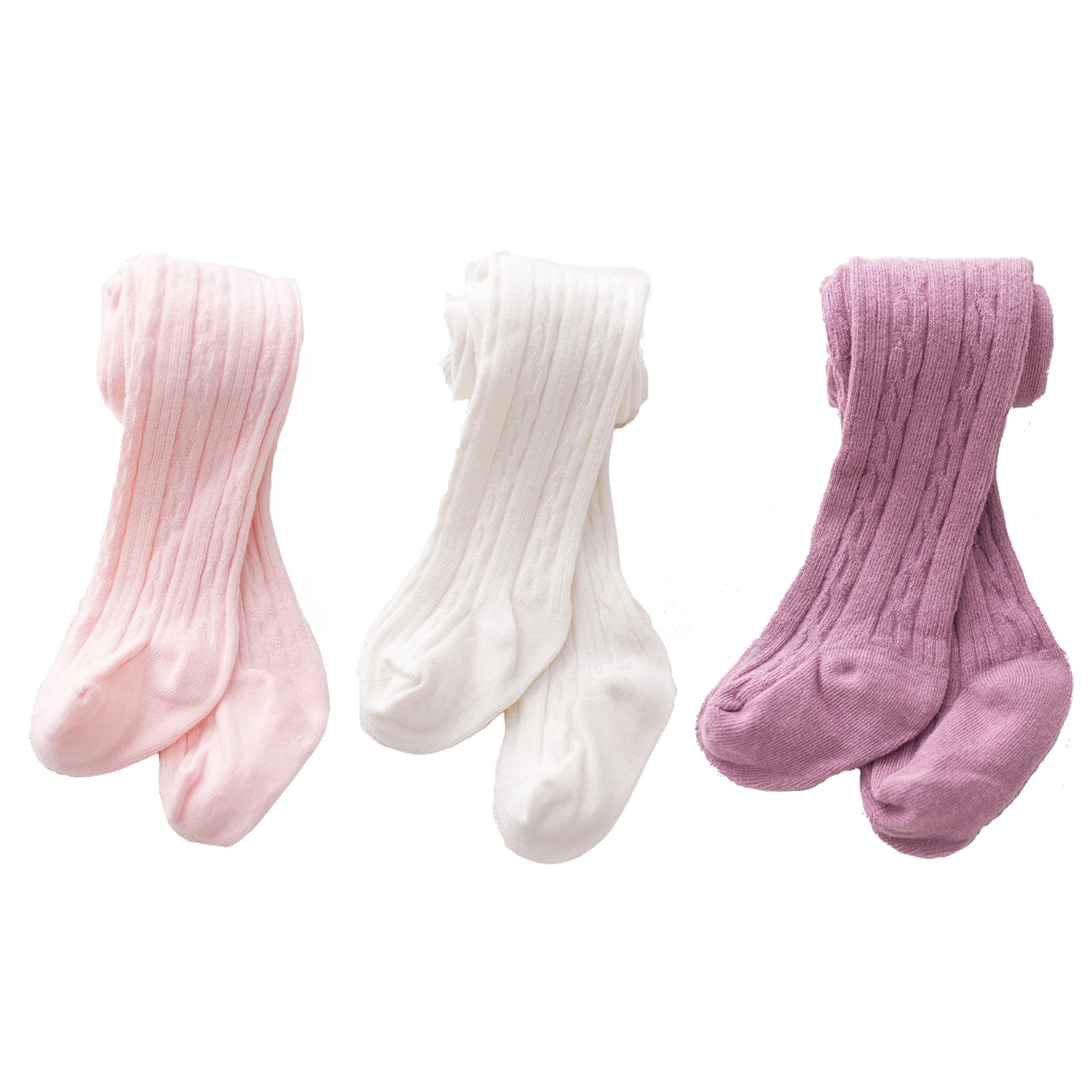 Crowdstage Baby Girl Tights Thick Cable Knit Leggings Stockings Cotton ...