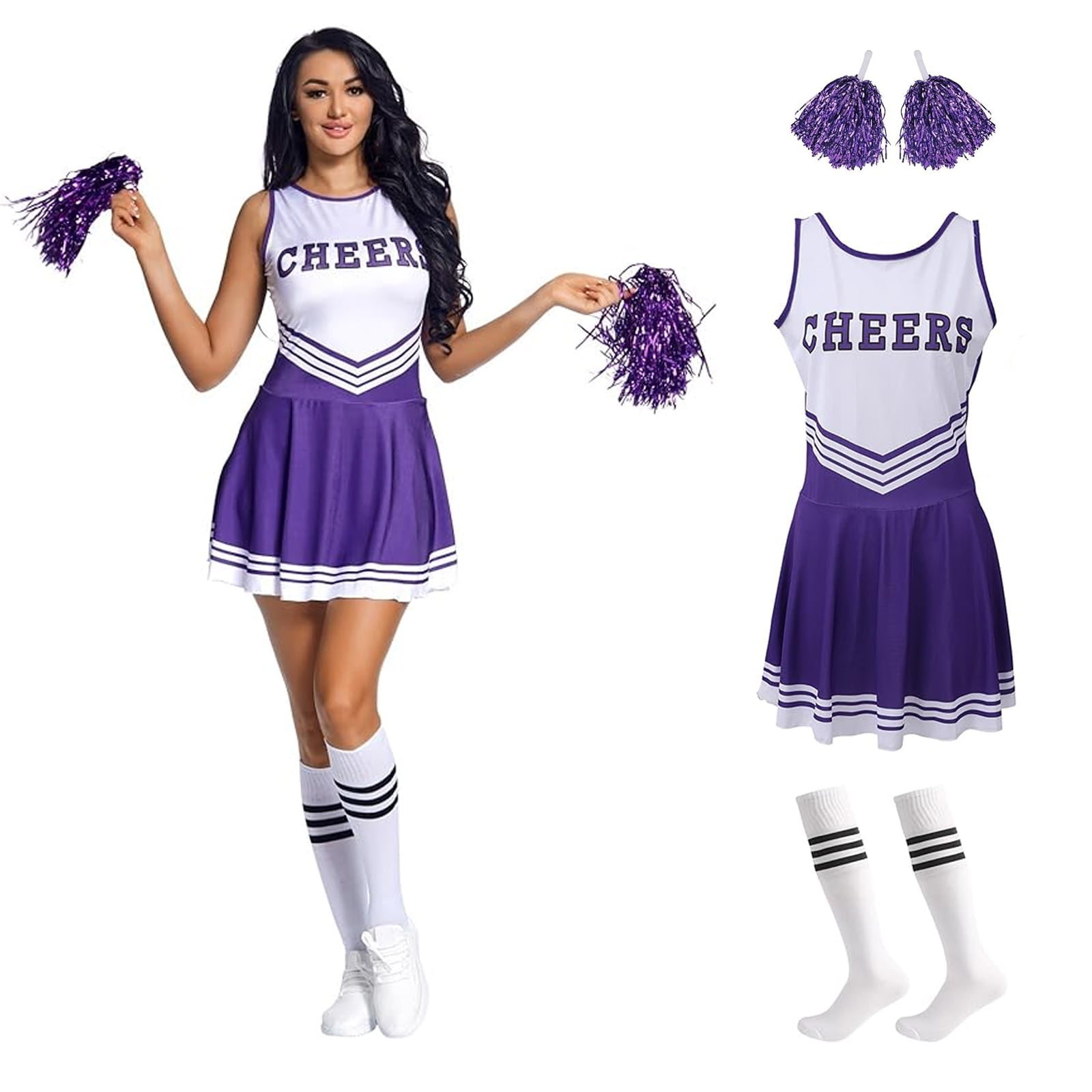 Crowdstage Women's School Musical Party Halloween Cheerleader Costume ...