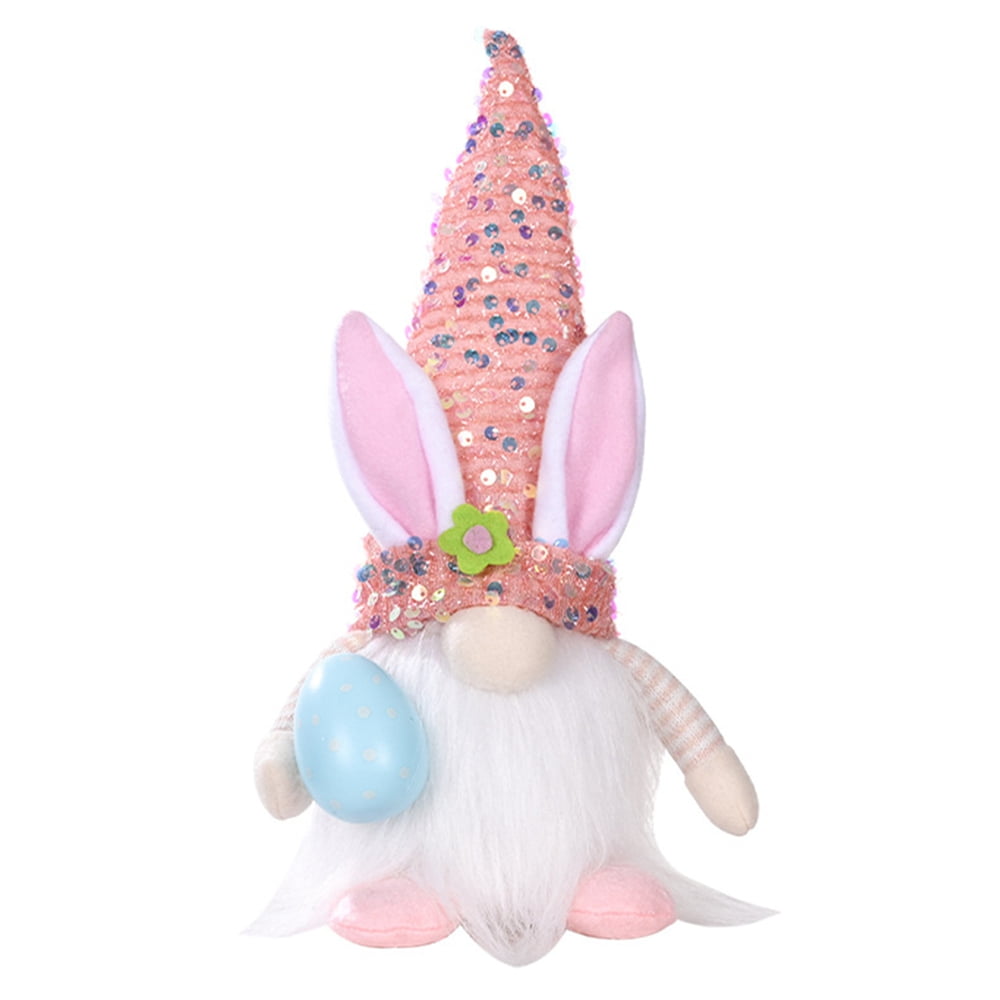 Crowdstar Easter Gnomes Decorations, Light Up Bunny Gnomes Plush Dolls ...