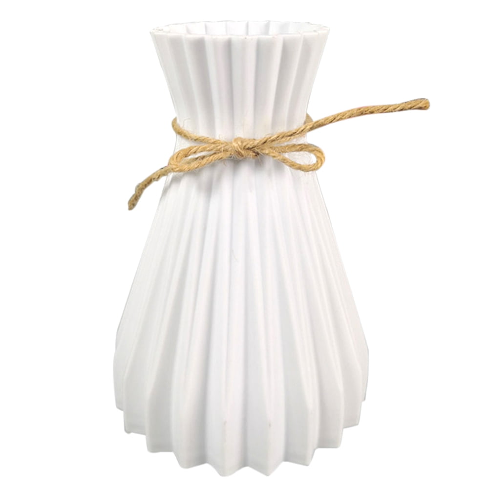 Crowdstar Plastic Vase, Vases for Flowers Ceramic Look Unbreakable Home ...
