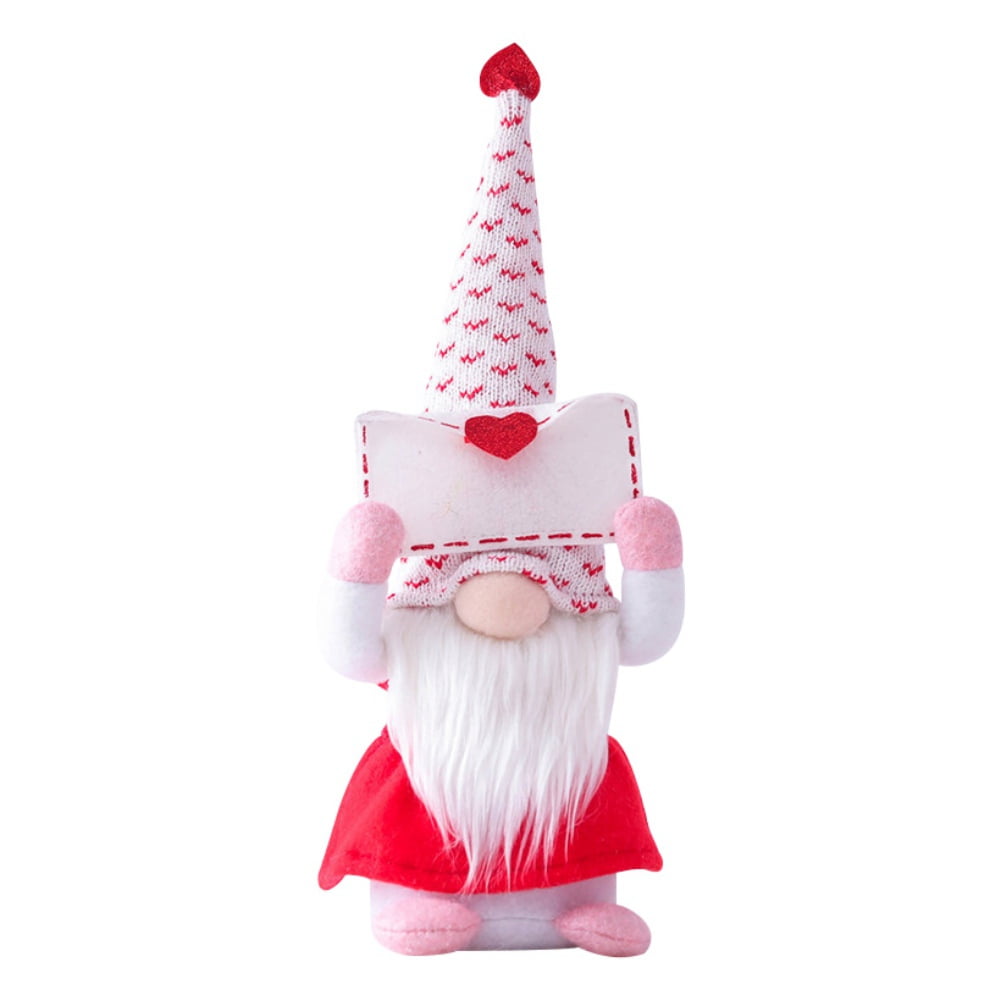 Crowdstar Valentines Day Gnome Plush Doll Decorations, Cute Mr and Mrs ...