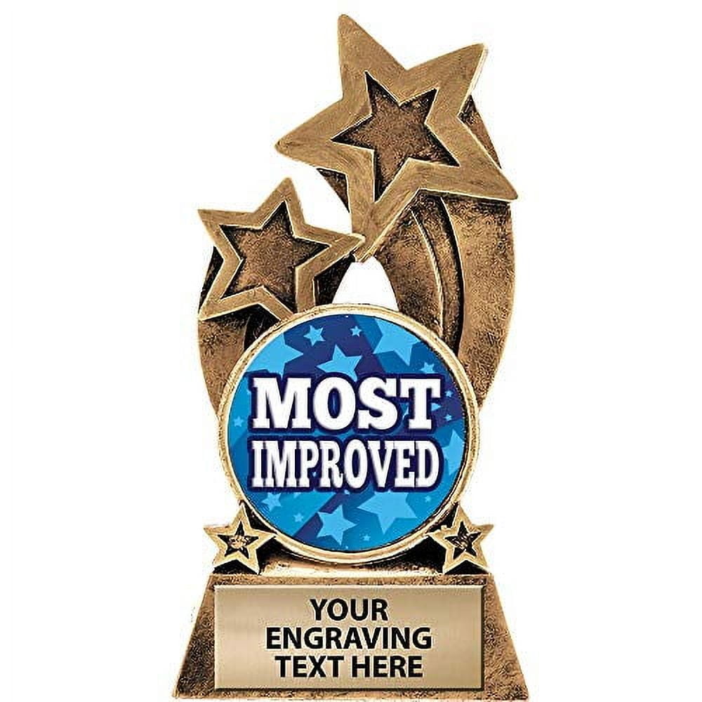 Awards Most Improved Trophy 5.5 Glory Resin Most Improved Trophies with Free Custom Engraving ...