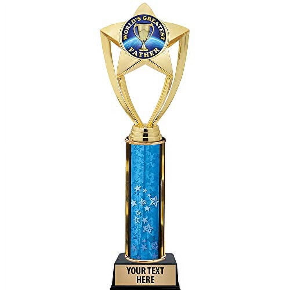 Awards Worlds Greatest Father Trophies, 11" Gold Star Worlds Greatest ...