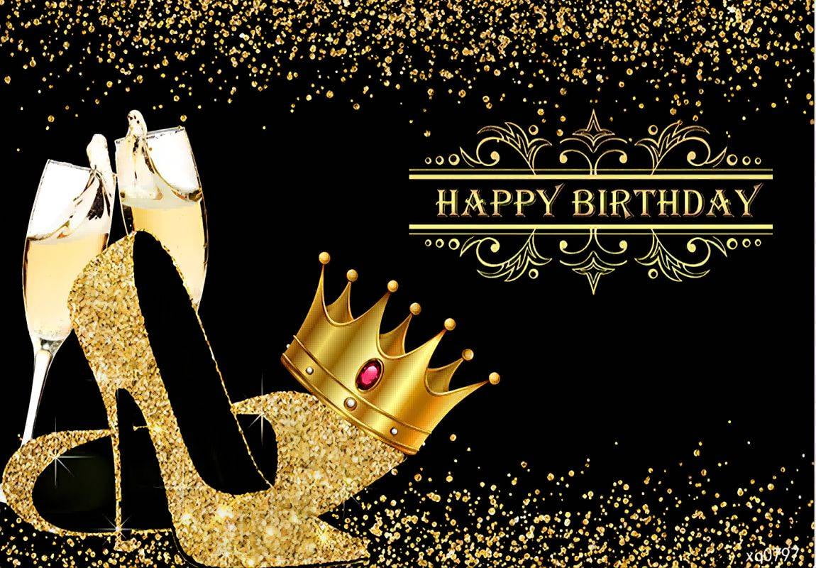 Crown Backdrop Blue Gold Birthday King Prince Royal Background for ...