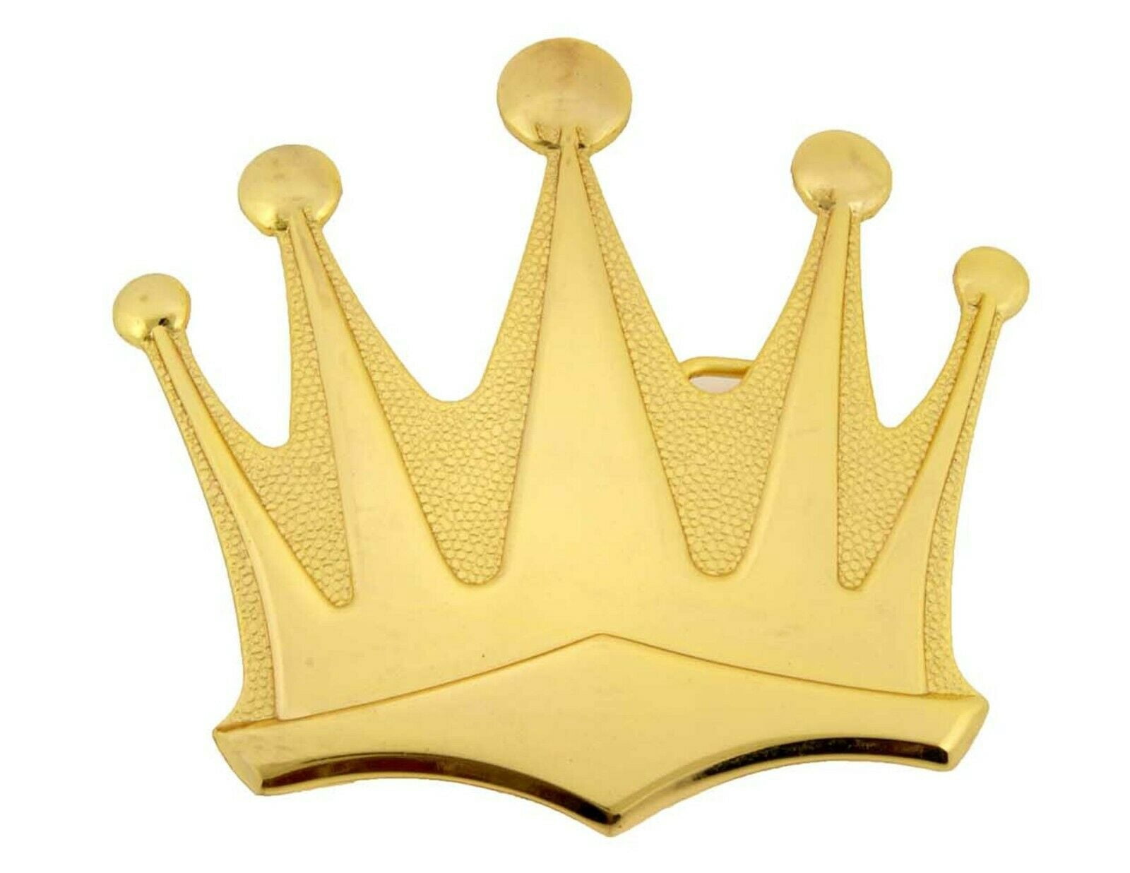 Crown Belt Buckle Western Rodeo Cowboy Gold Shiny Metal King Royal Men ...
