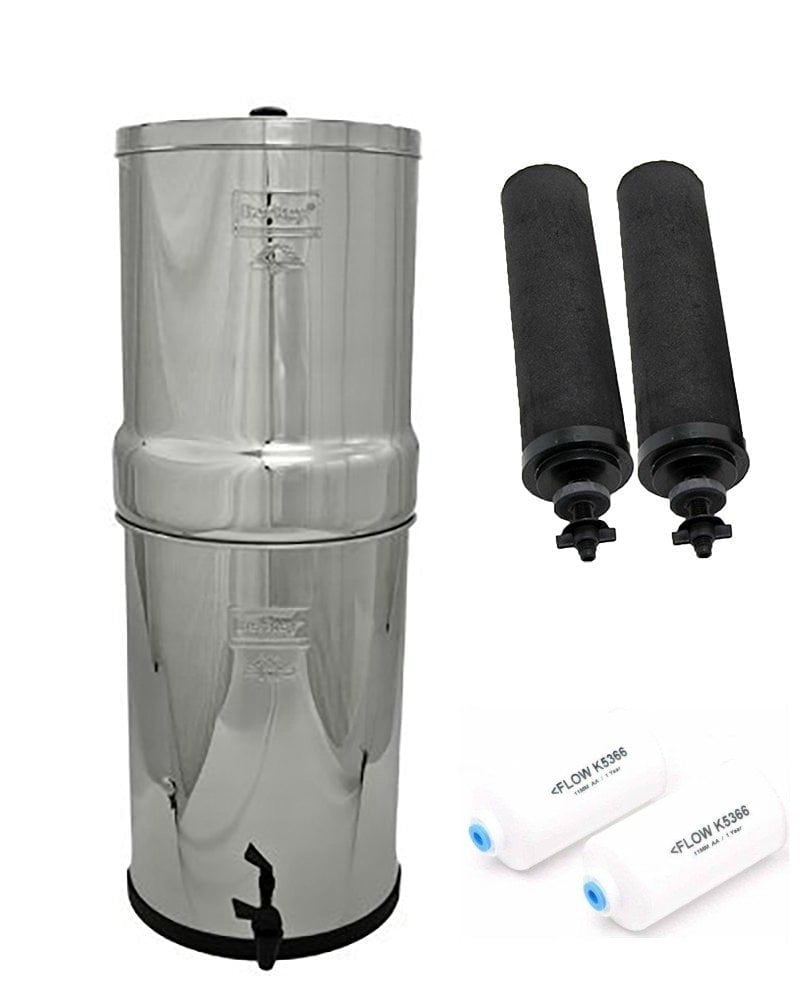 Crown Berkey Water Filter With 2 Black and 2 PF2 Fluoride Filters ...