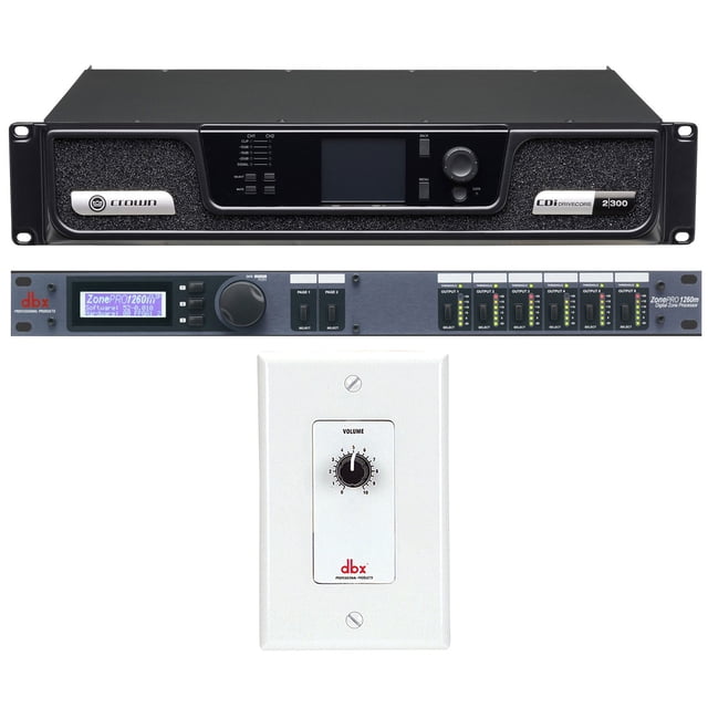 Crown CDI2300 CDI 2 x 300 Watt 70V Commercial Amplifier+Processor+Wall ...