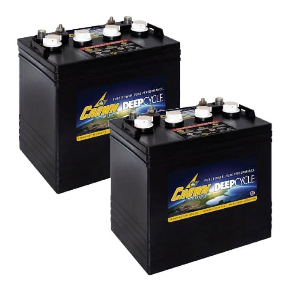 Crown CR-165 8V Deep-Cycle Flooded Battery replaces Trojan T-875 X2 ...